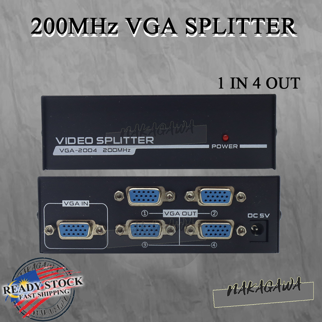 MT-VIKI VGA SPLITTER CONVERTER ADAPTER 1 IN 2 OUT / 1 IN 4 OUT MT-2502 / VGA-2002 / VGA-2004 ...