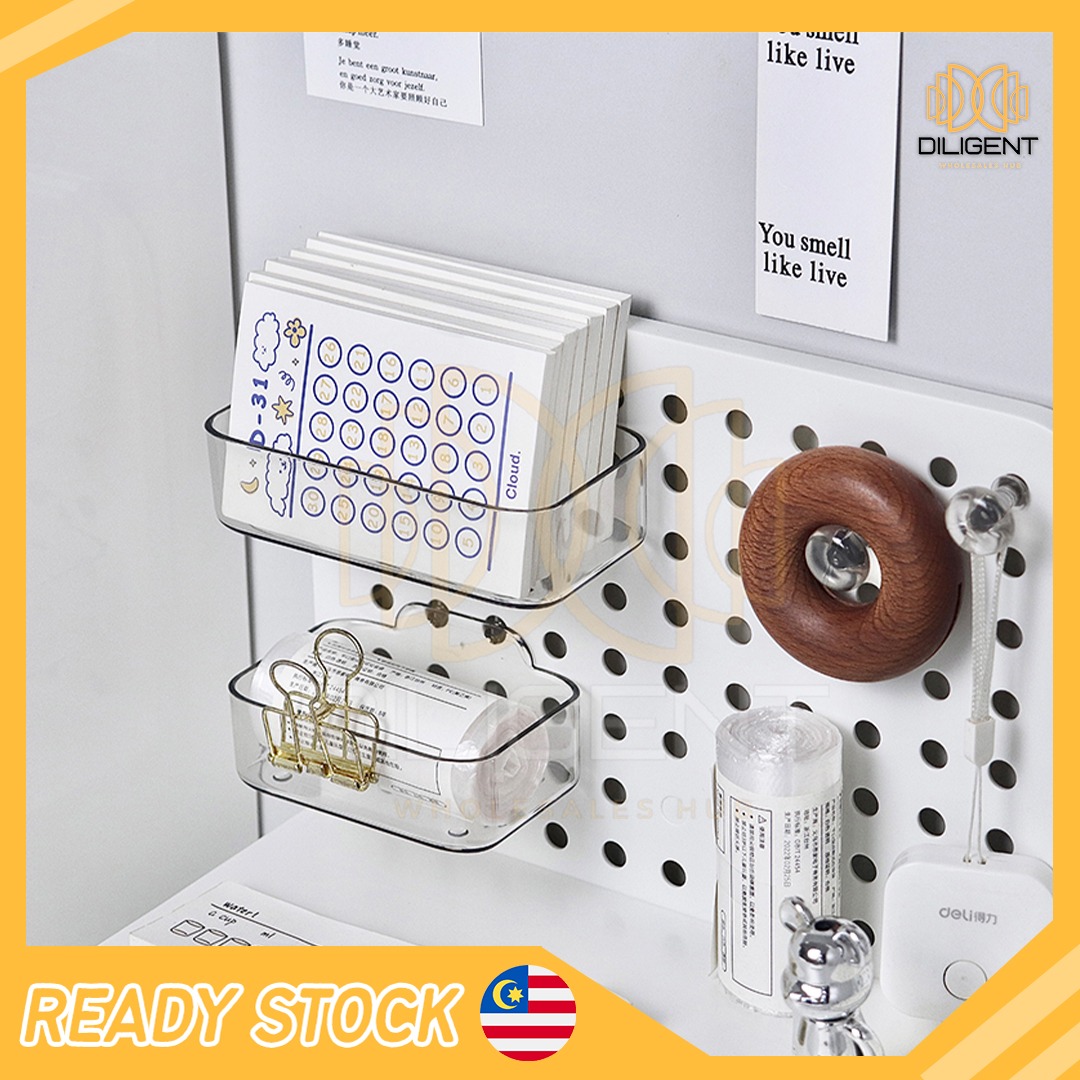 【D341 READY STOCK】Self DIY Hanging Wall Board With Storage Box ...