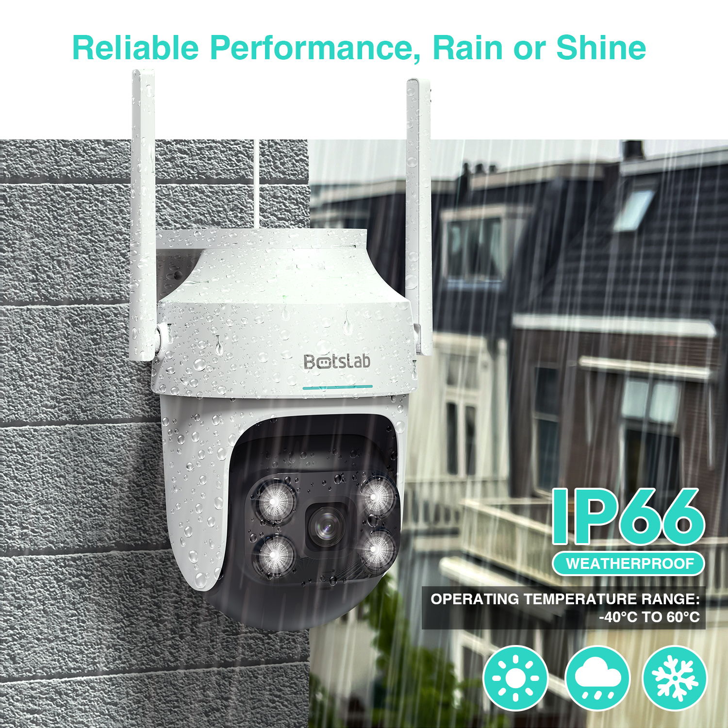 Botslab Outdoor Pan / Tilt Camera Pro W312 4MP 2.5K CCTV Security ...