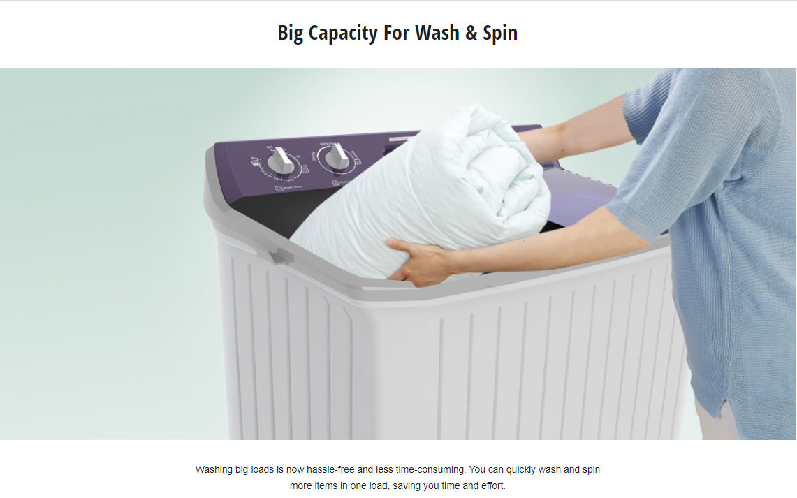 PANASONIC 12KG SEMI AUTO TWIN TUB WASHING MACHINE NA-W120G1 / NA ...