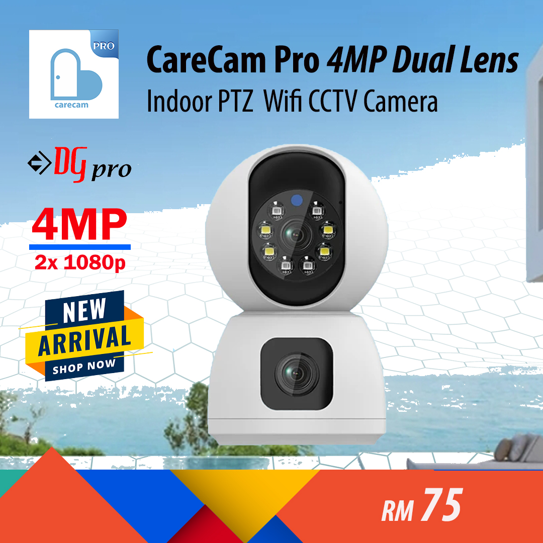 [NEW ARRIVAL] Carecam Pro 4MP Dual Lens / Double Screens Indoor PTZ 360 ...