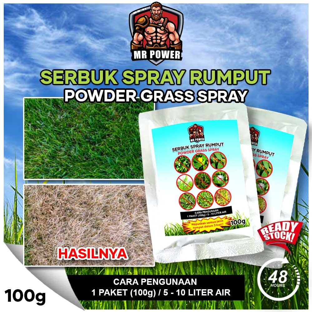 [100G] Spray Rumput Liar Mr Power Extra Serbuk Grass Killer Control ...
