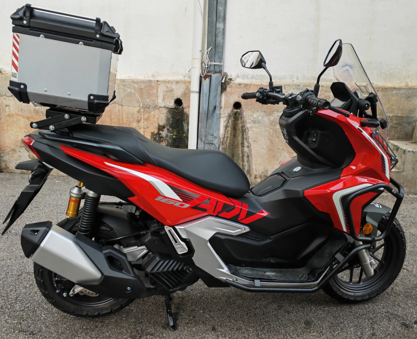 Monorack Adjustable RAPIDO Box Alloy 45L Aluminum Honda ADV160 ADV 160 ...