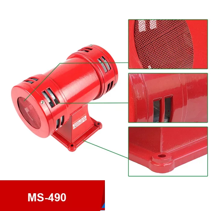 3H 5-inch MS490 AC240V Two Way Double Door Warning Siren Alarm Motor ...