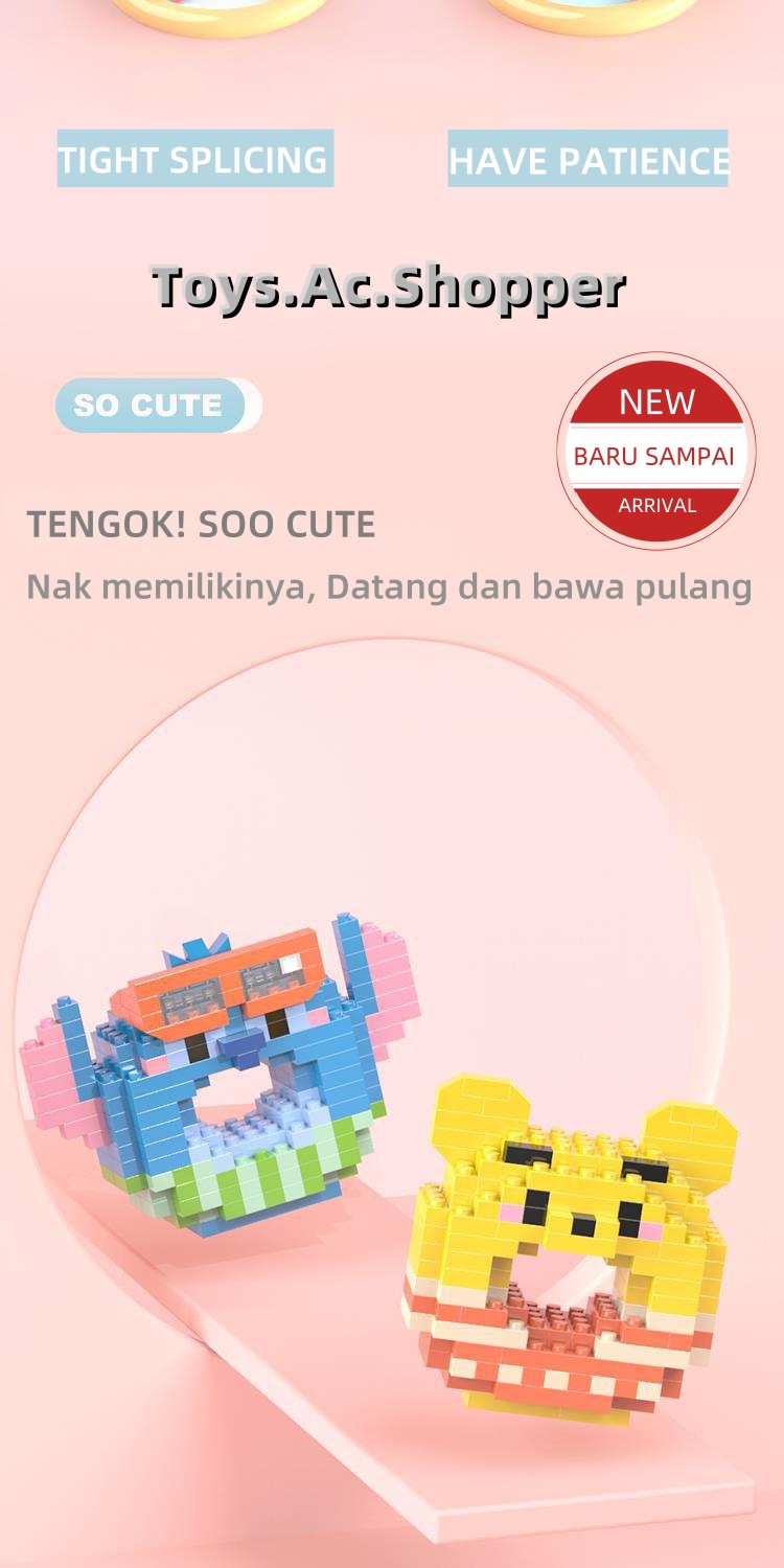 Lele Building Block Nano Bricks Cute Cartoon 5mm 8mm 14 y 24 Donut ...