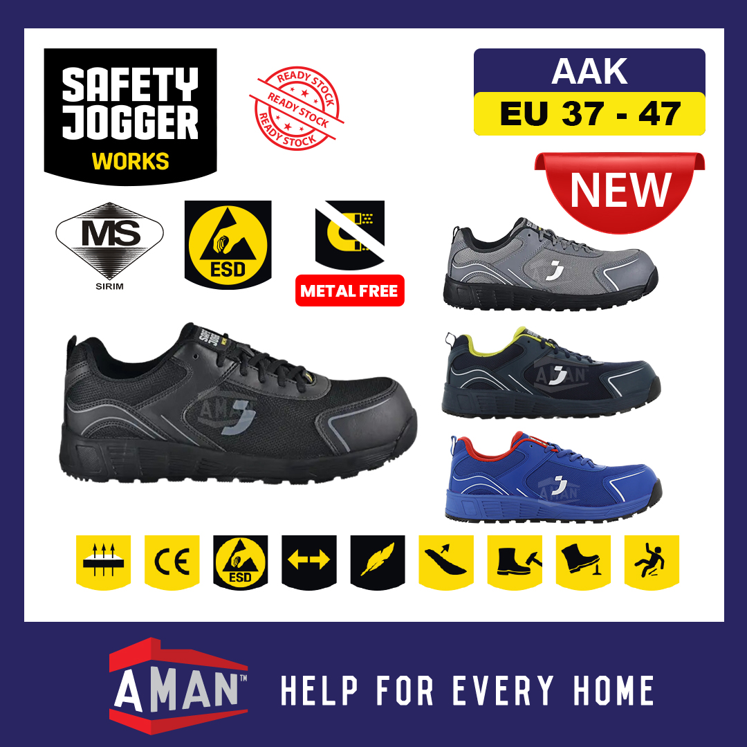 SAFETY JOGGER AAK S1P Low ESD Safety Shoes Composite Toecap Lightweight ...
