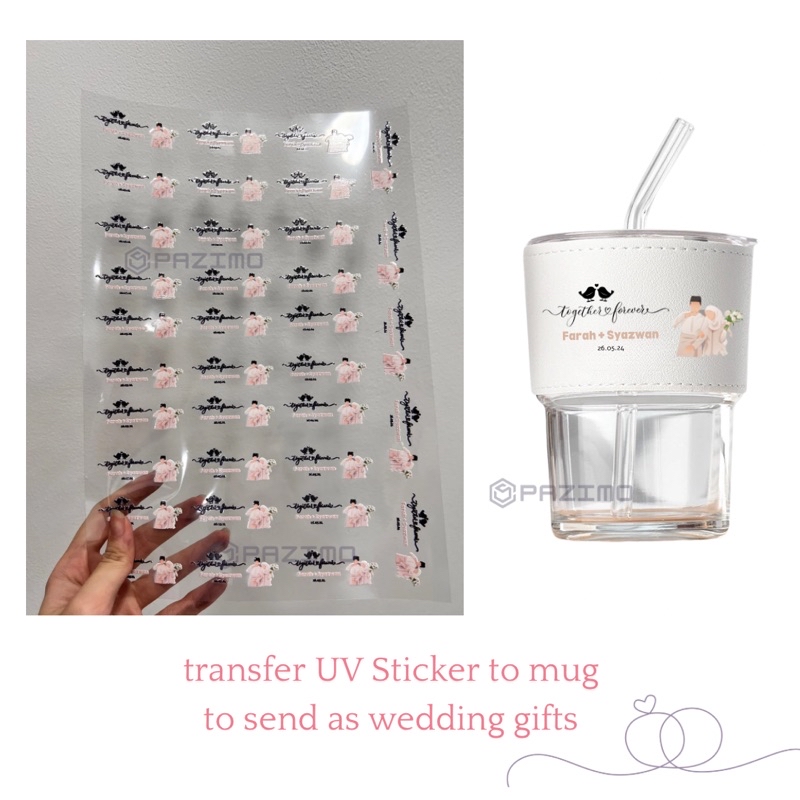UV Print Sticker Brand LOGO A4 size Creates Shinny Vibrant Full Color ...