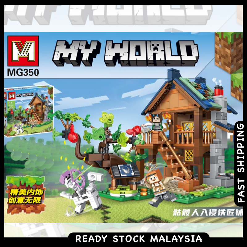 MG 350 My World Minecraft 465PCS Blacksmith Building Blocks Toy ...