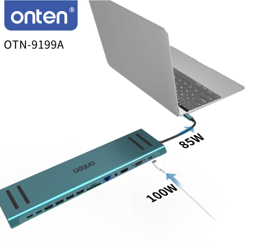 Onten 13 in 1 USB C Multi Function Docking Station USB C Network Hub ...
