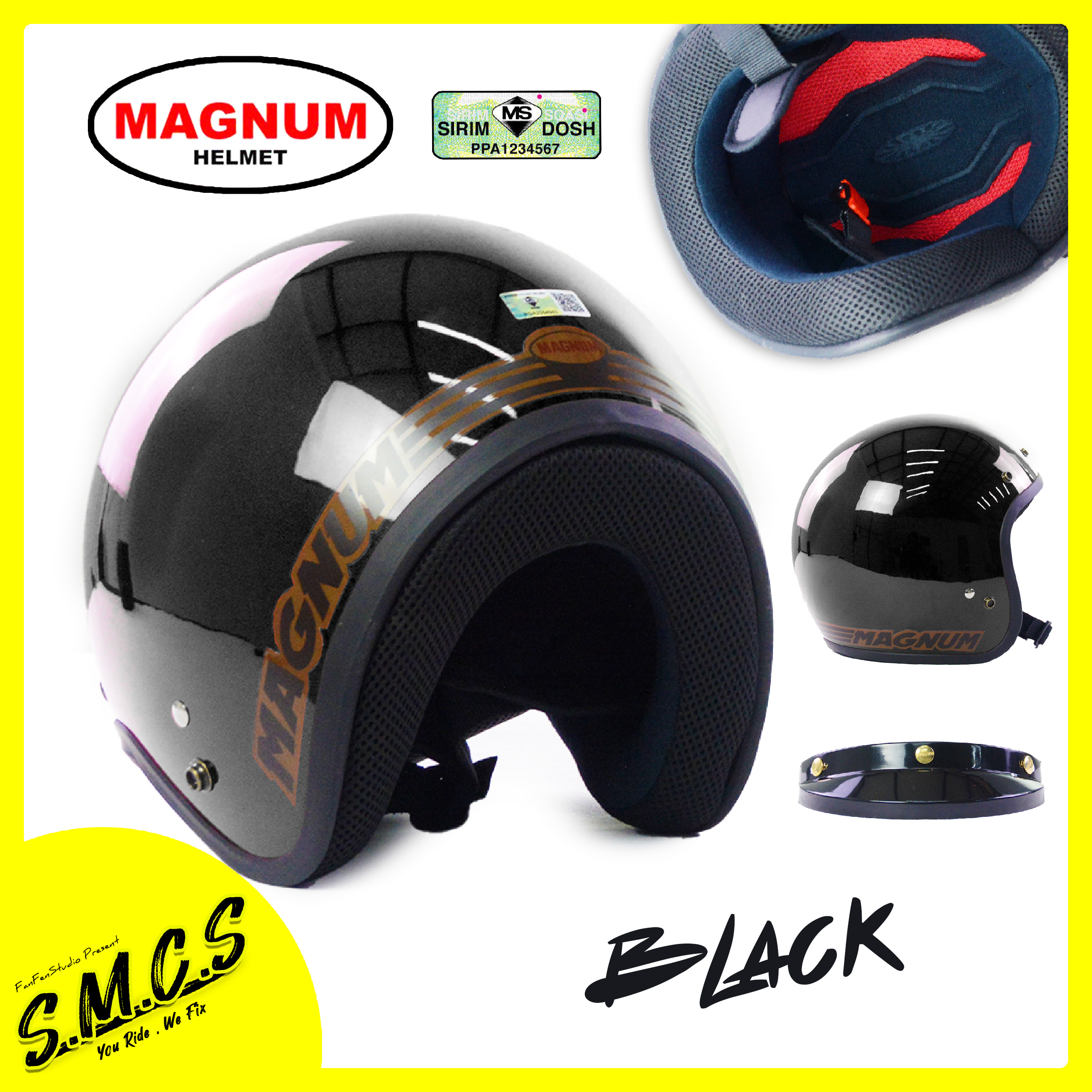 MAGNUM Helmet M8 NEW (100% Original) Sirim Certified Topi Keledar ...
