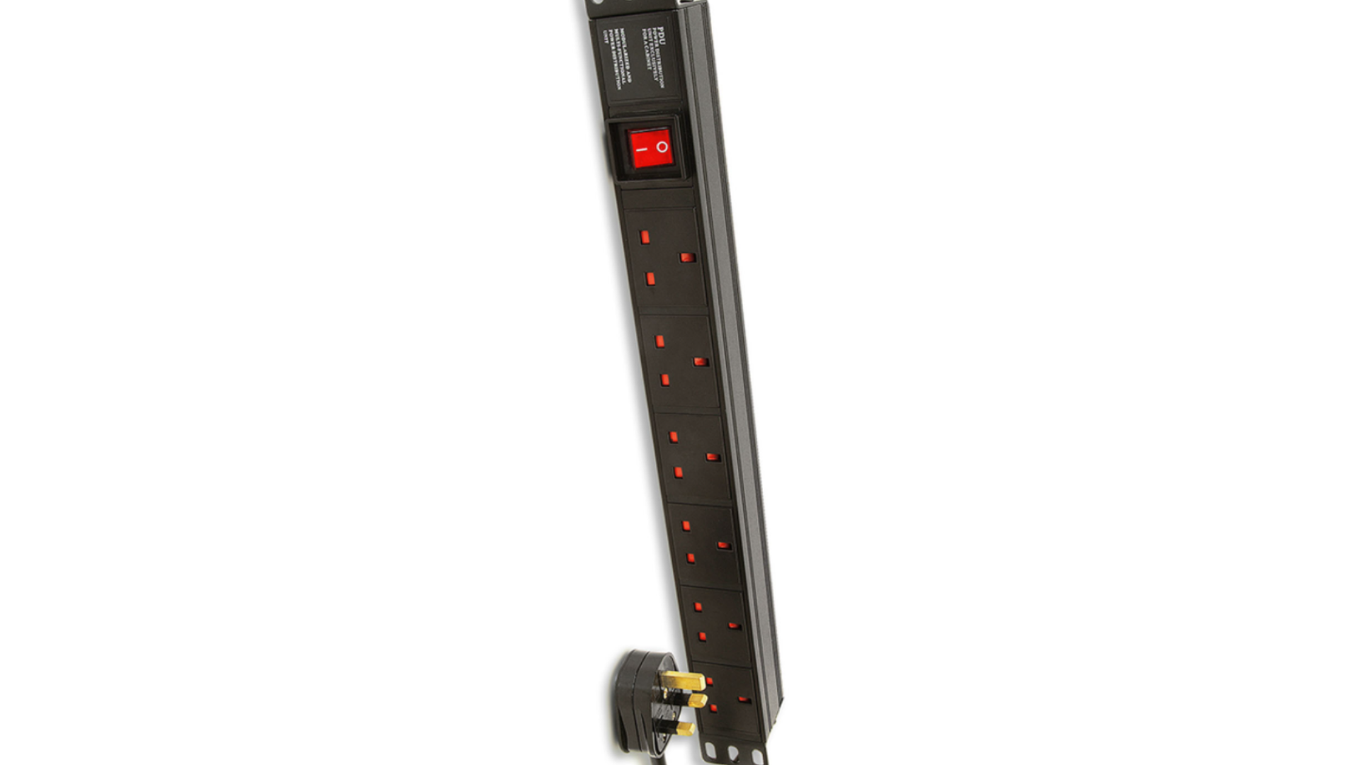 PDU Solid 6 Gang 19" 19 inch Server Rack Mount Power Distribution Unit ...