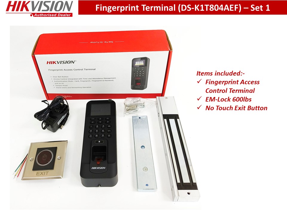 HIKVISION DS-K1T804AEF Fingerprint & Time Attendance Door Access ...