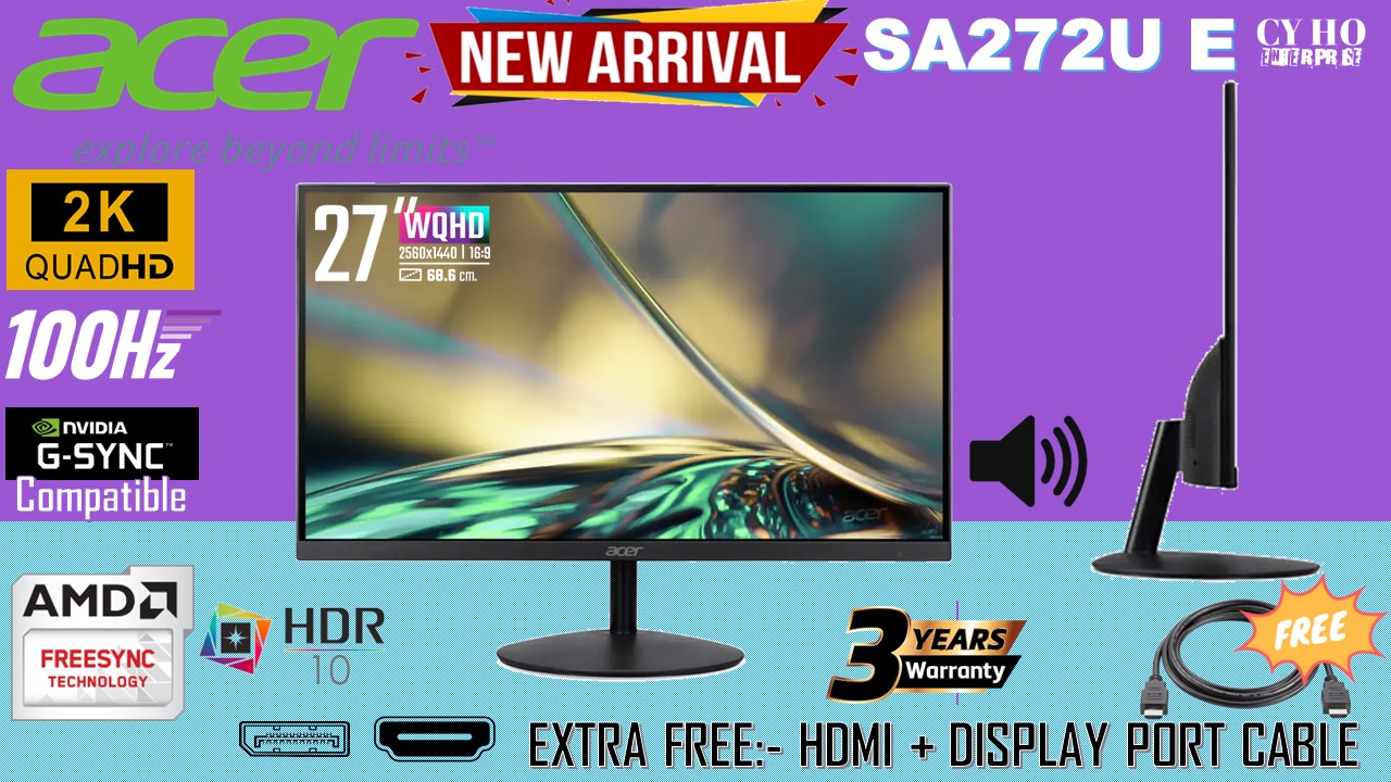 ACER SA322QU A Ultra Slim 31.5"QHD-75hz IPS / SA322Q FHD-75hz IPS / 27 ...