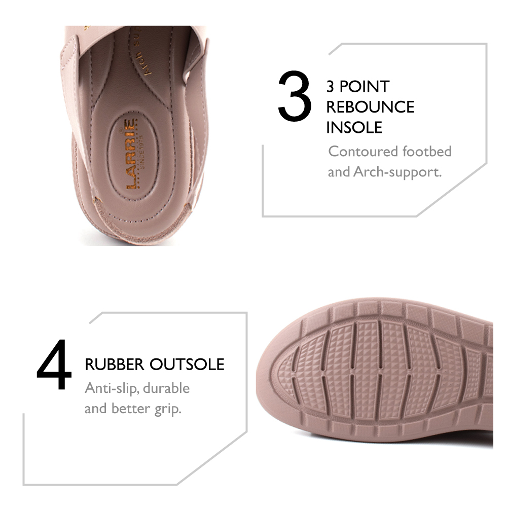 LARRIE Kasut Perempuan Gigi Comfy Sandals - L82401-CV01SV | Shopee Malaysia