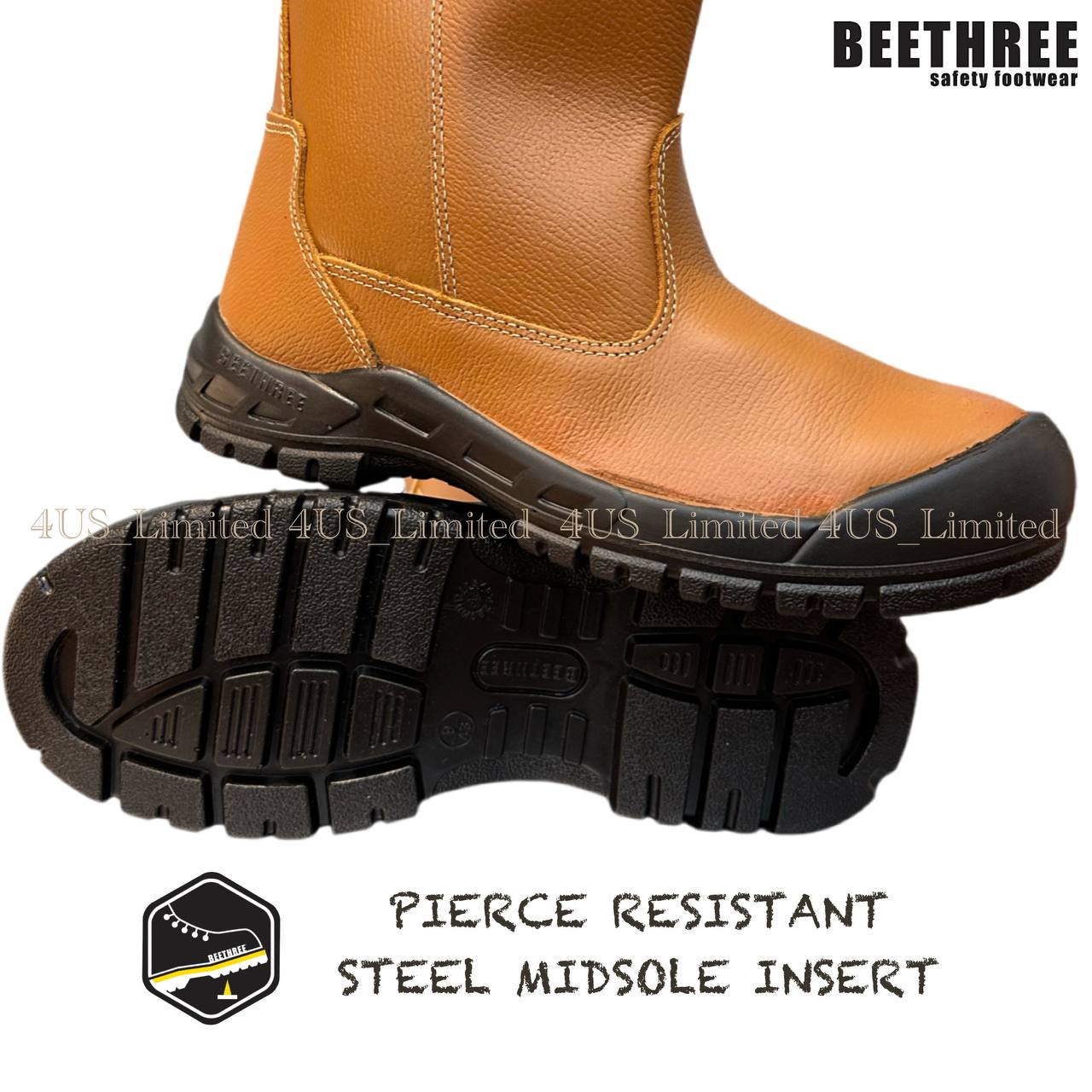 BEETHREE BT-8835 Pull-Up Boot 9.5" High Cut Safety Boots (SIRIM ...