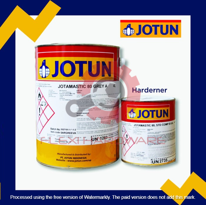 JOTUN JOTAMASTIC 80 GREY/RED/BLACK/OFF WHITE/ALU 5 LITER CAT EPOXY 5 LITER / 2 KOMPONEN / CAT ...