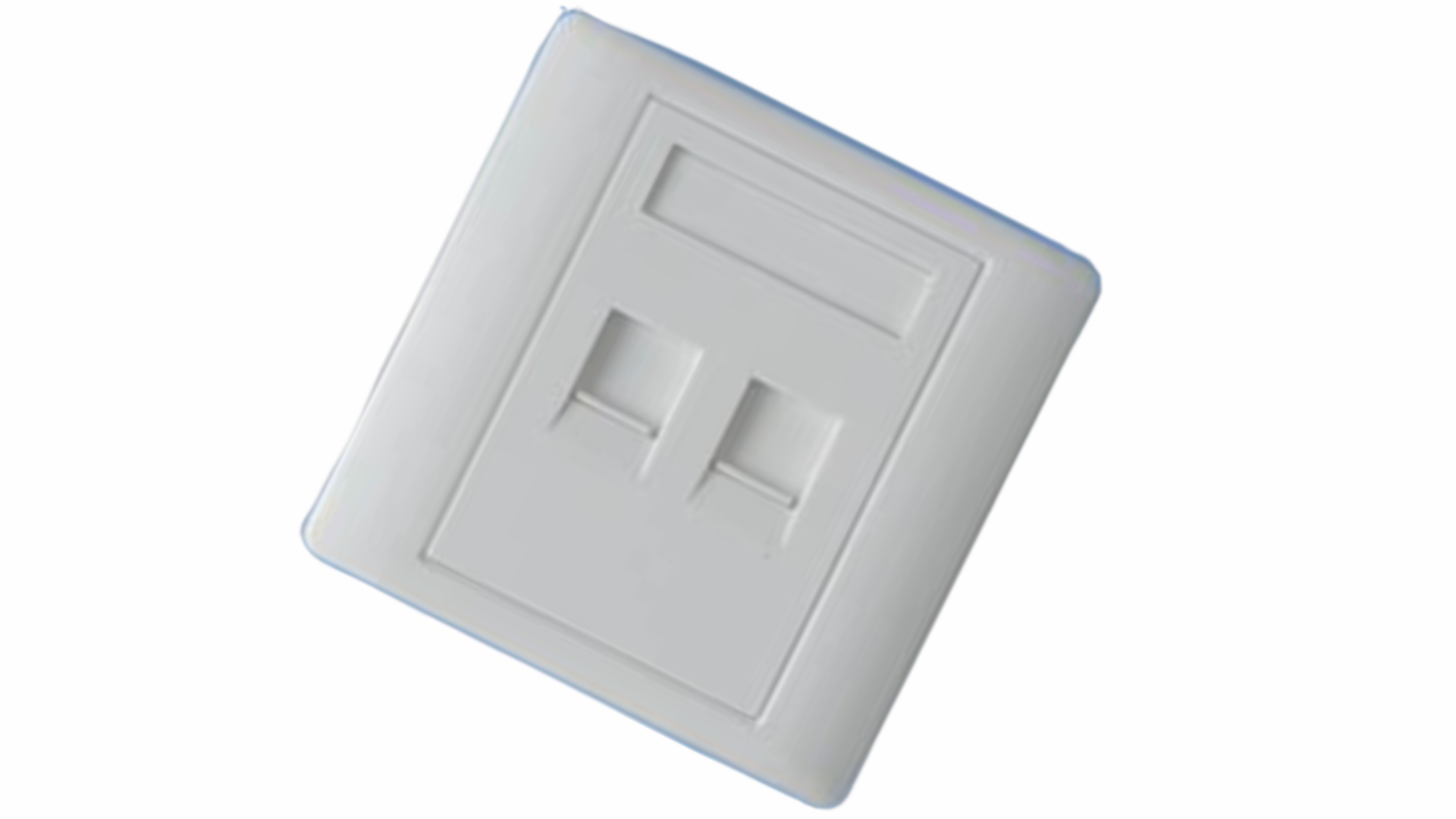 Faceplate Double 2 Gang Slot Cat5e Cat6 Cat3 Telephone Internet Modular ...