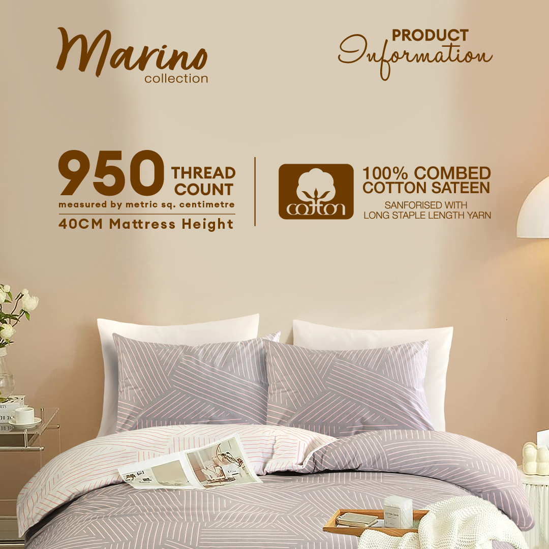 Jean Perry Marino Comforter Set - 100% Combed Cotton Sateen 950TC ...