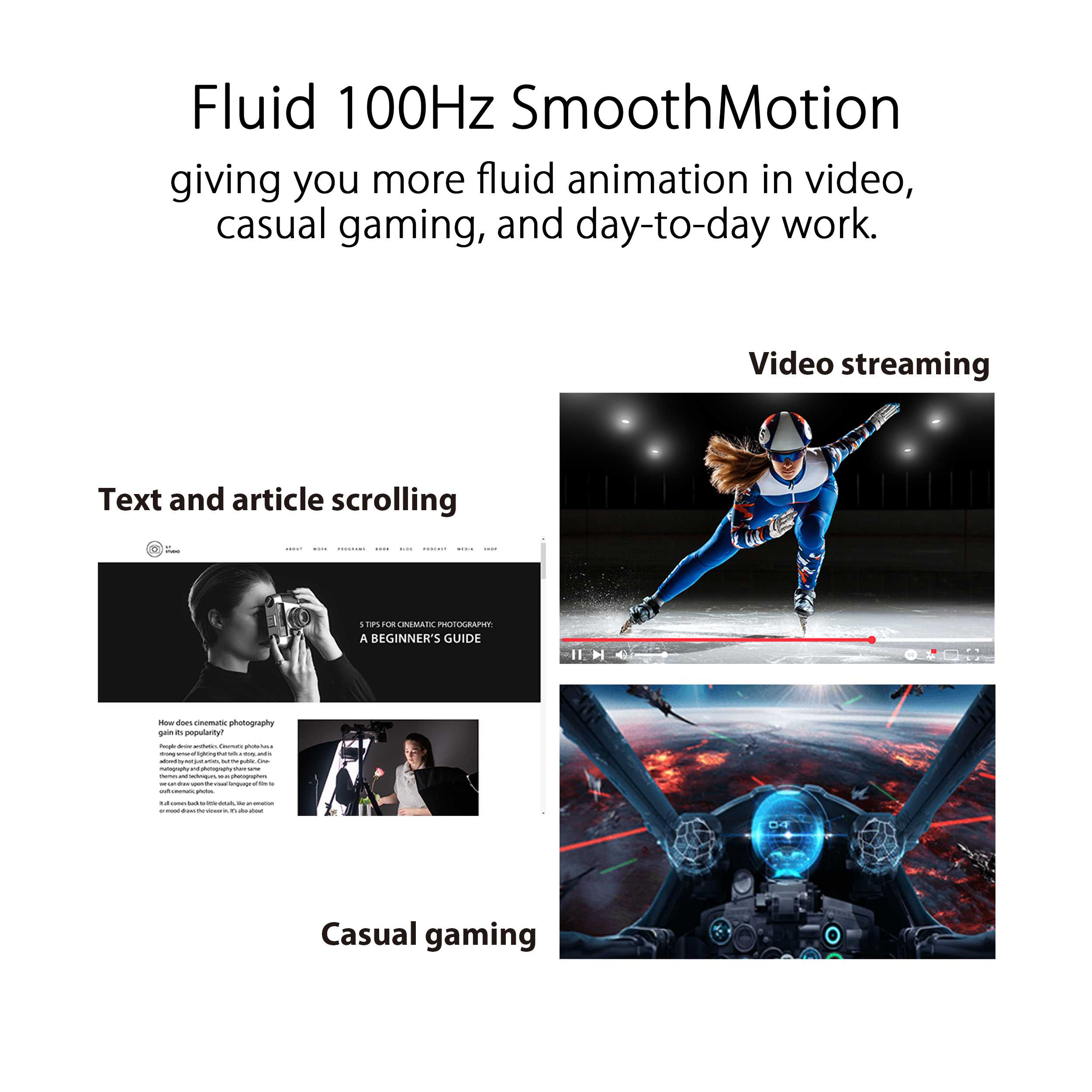 ASUS VZ27EHF Eye Care Ultra Slim Gaming Monitor 27 inch Full HD (1920 x ...