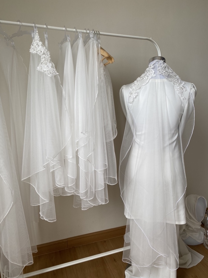 Veil NIKAH OFFWHITE Bridal veil Wedding veil Nikah tunang Malaysia ...