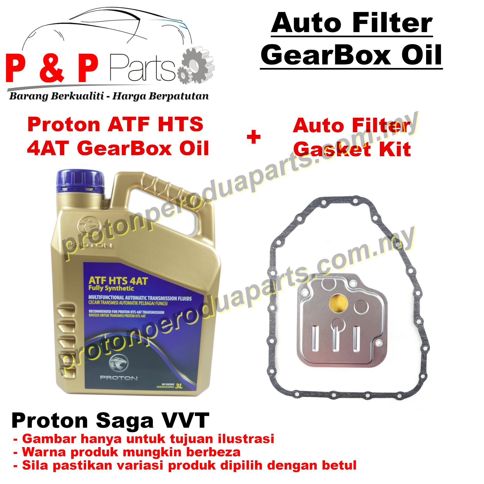 Proton ATF HTS 4AT Fully Synthetic - Saga VVT - 3 litre + Auto Filter | Shopee Malaysia