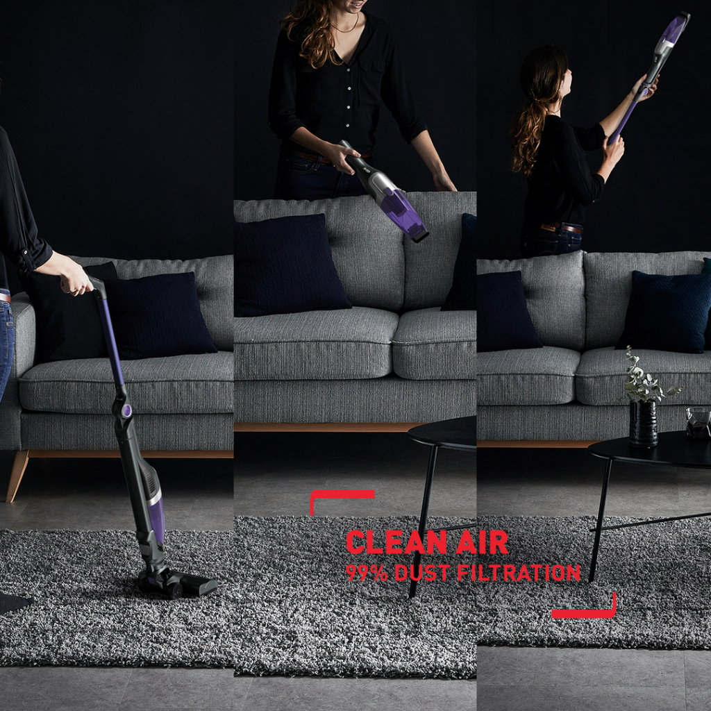 Tefal X-Trem Compact Allergy 2-In-1 Handstick Cordless Vacuum Cleaner ...