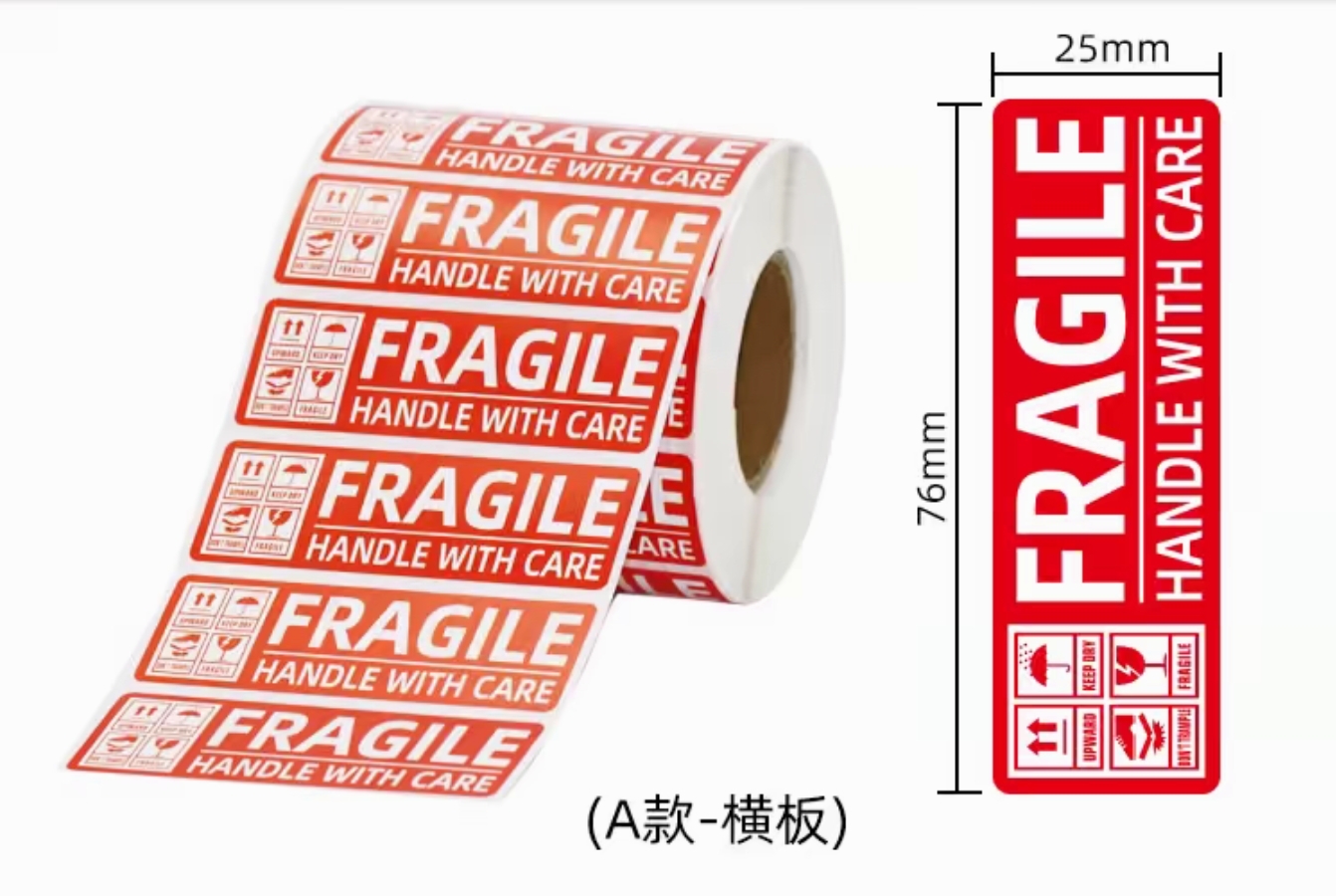 [READY STOCK] Fragile Warning Label Sticker Stiker Amaran Bahan Mudah ...