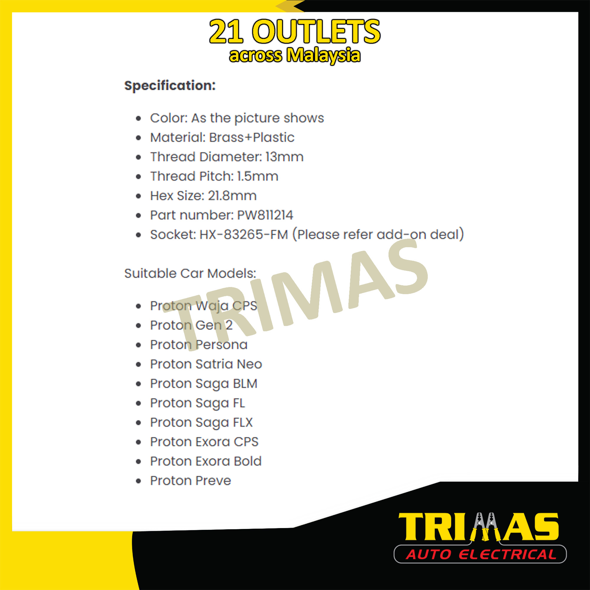 Proton Gen 2 Persona Exora Waja Campro Coolant Temperature Sensor ...