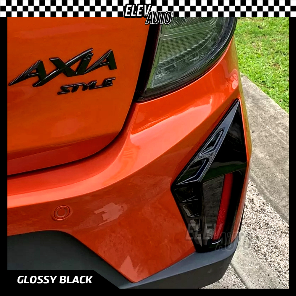 Perodua Axia Style 2021-2022 Rear Bumper Frame Trim Carbon Chrome Black ...