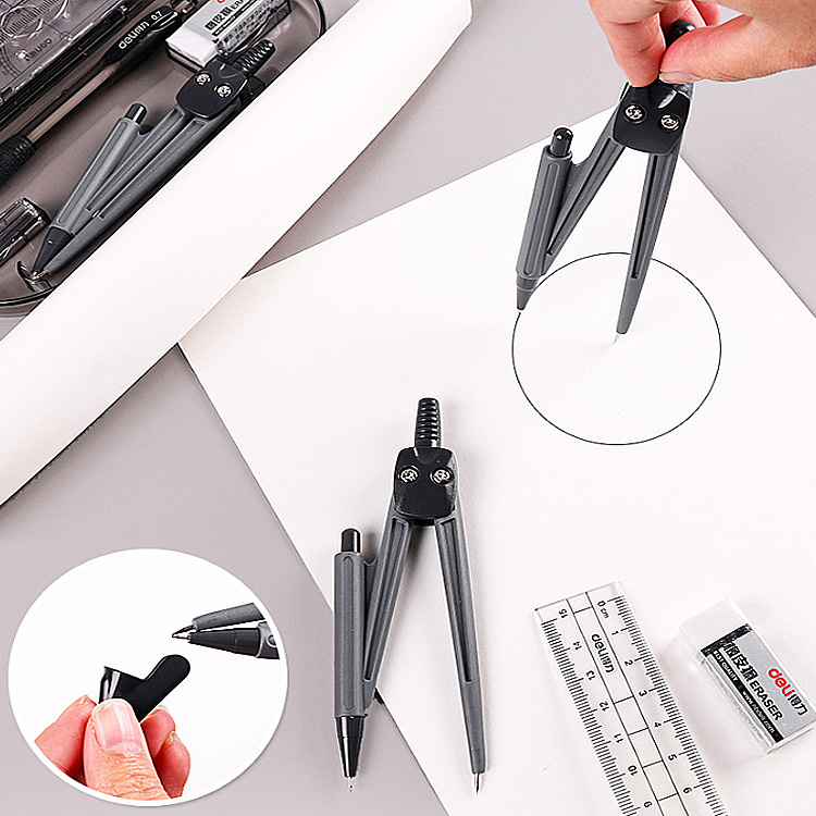 Mathematical Geometry Set 8-piece Drawing Tools Ruler protractor ...