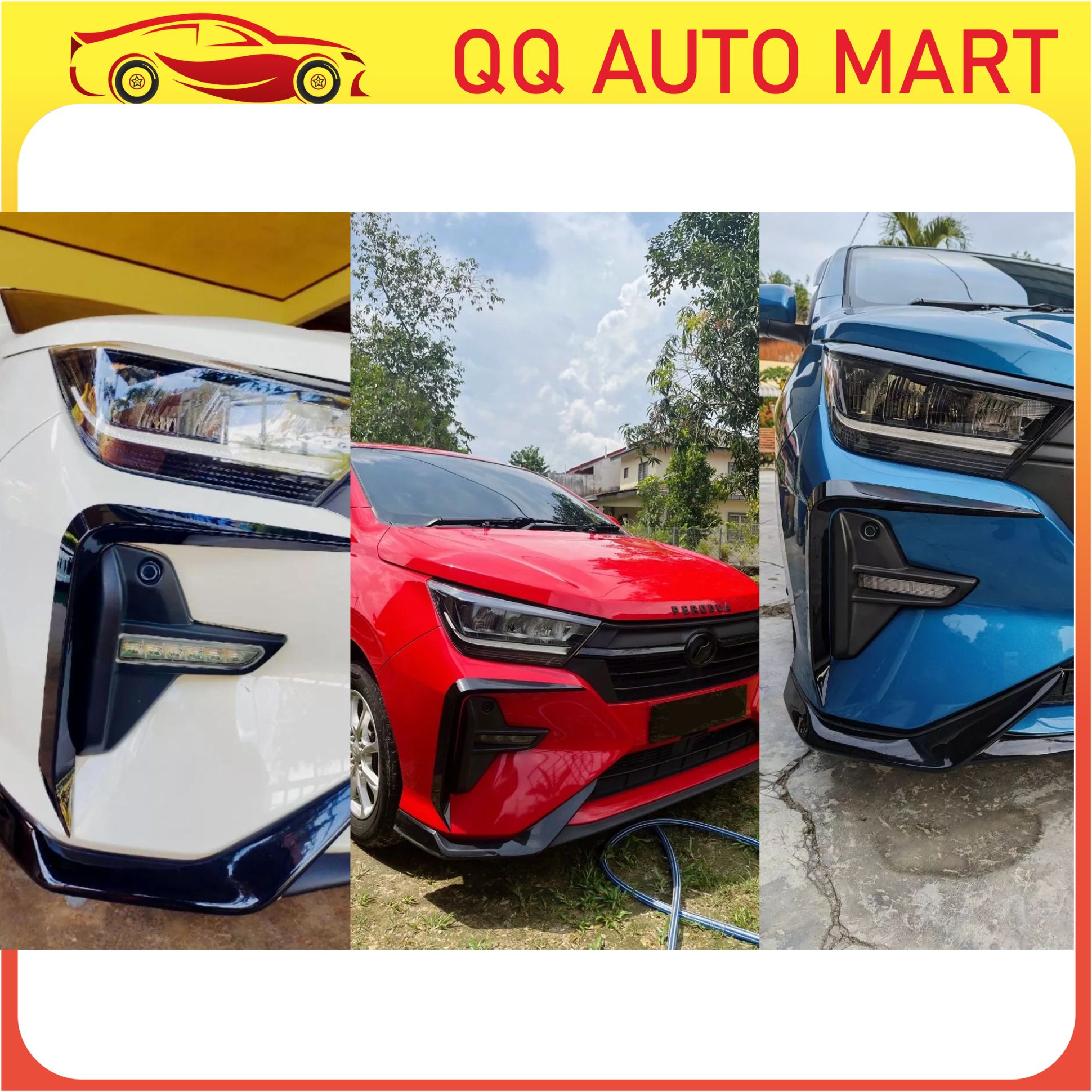 Perodua Axia 2023-2024 Front Bumper Canard | Shopee Malaysia