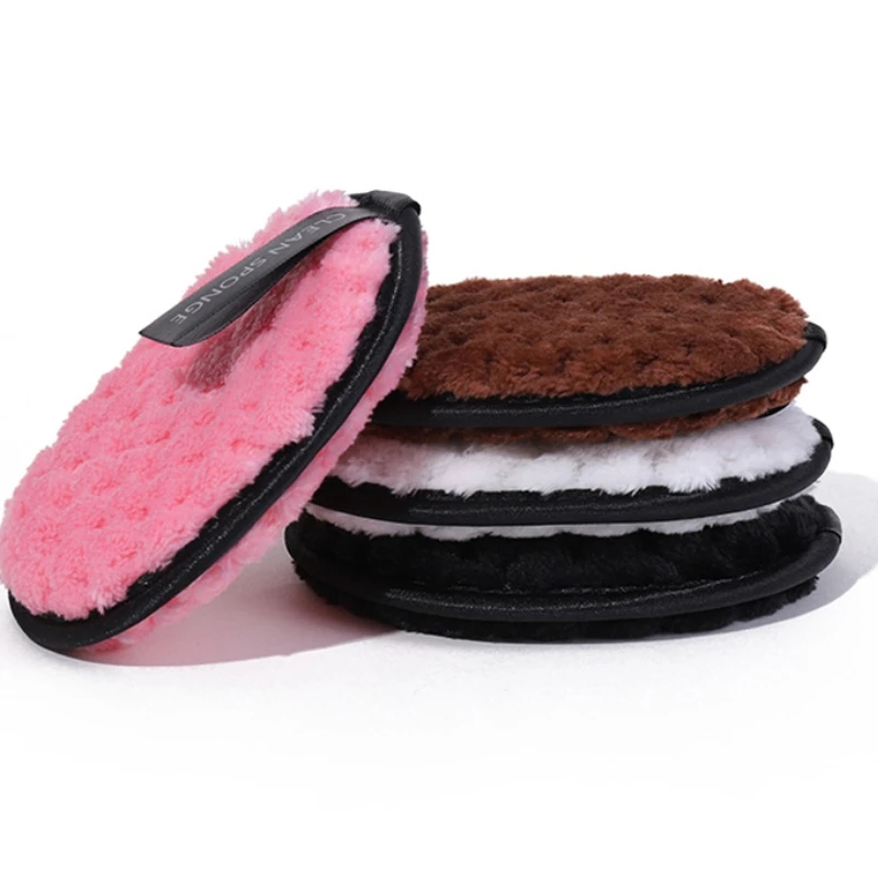Microfiber Face Cleansing Puff Makeup Remover Sponge Reusable Washable ...