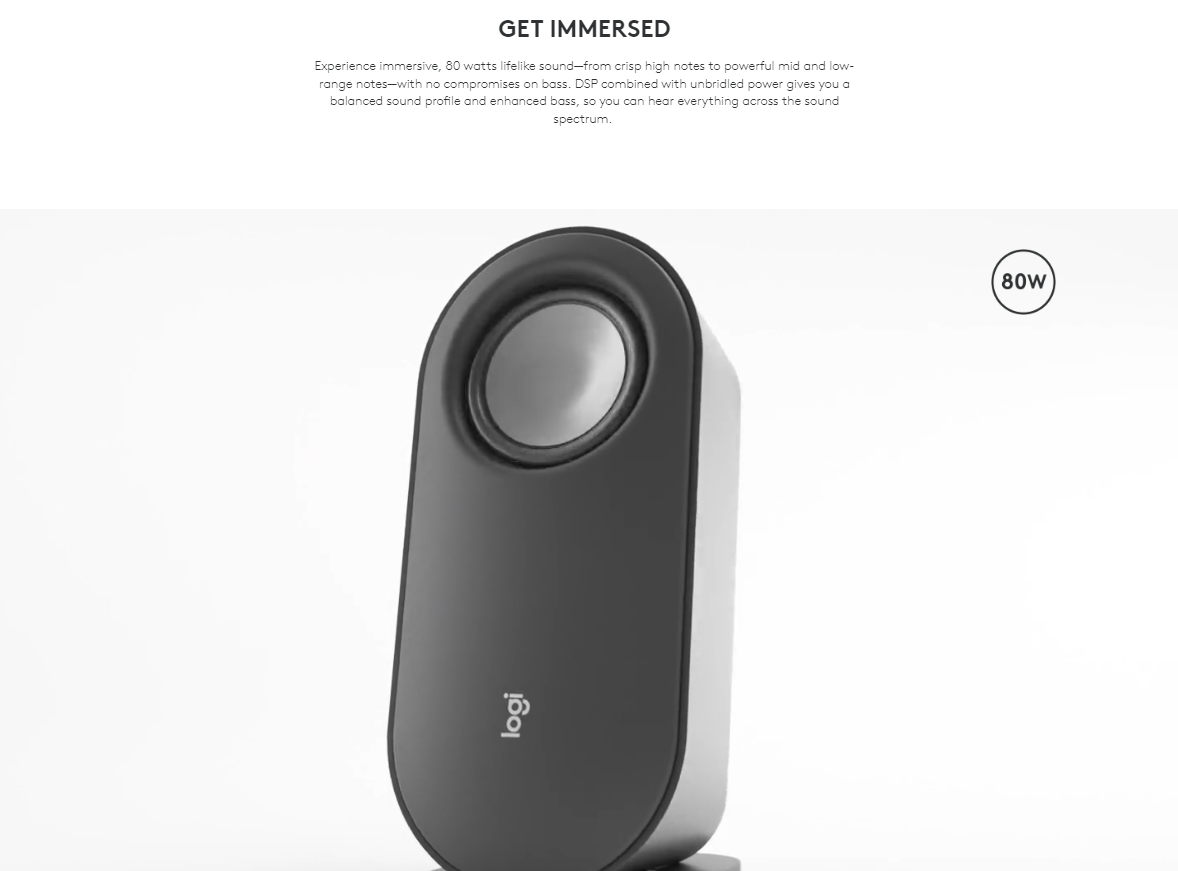 LOGITECH Z407 WIRELESS BLUETOOTH COMPUTER SPEAKER WITH 3 WAY TO CONNECT ...