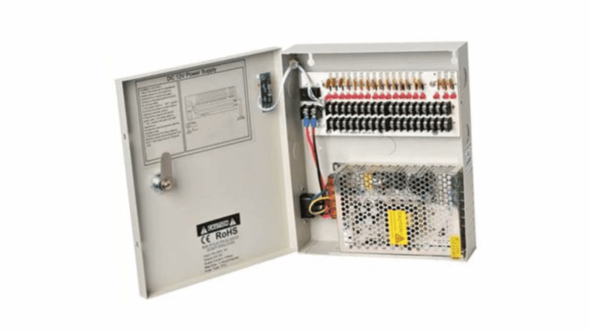 Centralized CCTV Power Supply 12V 20A 18 Way 18 Channel Individual ...