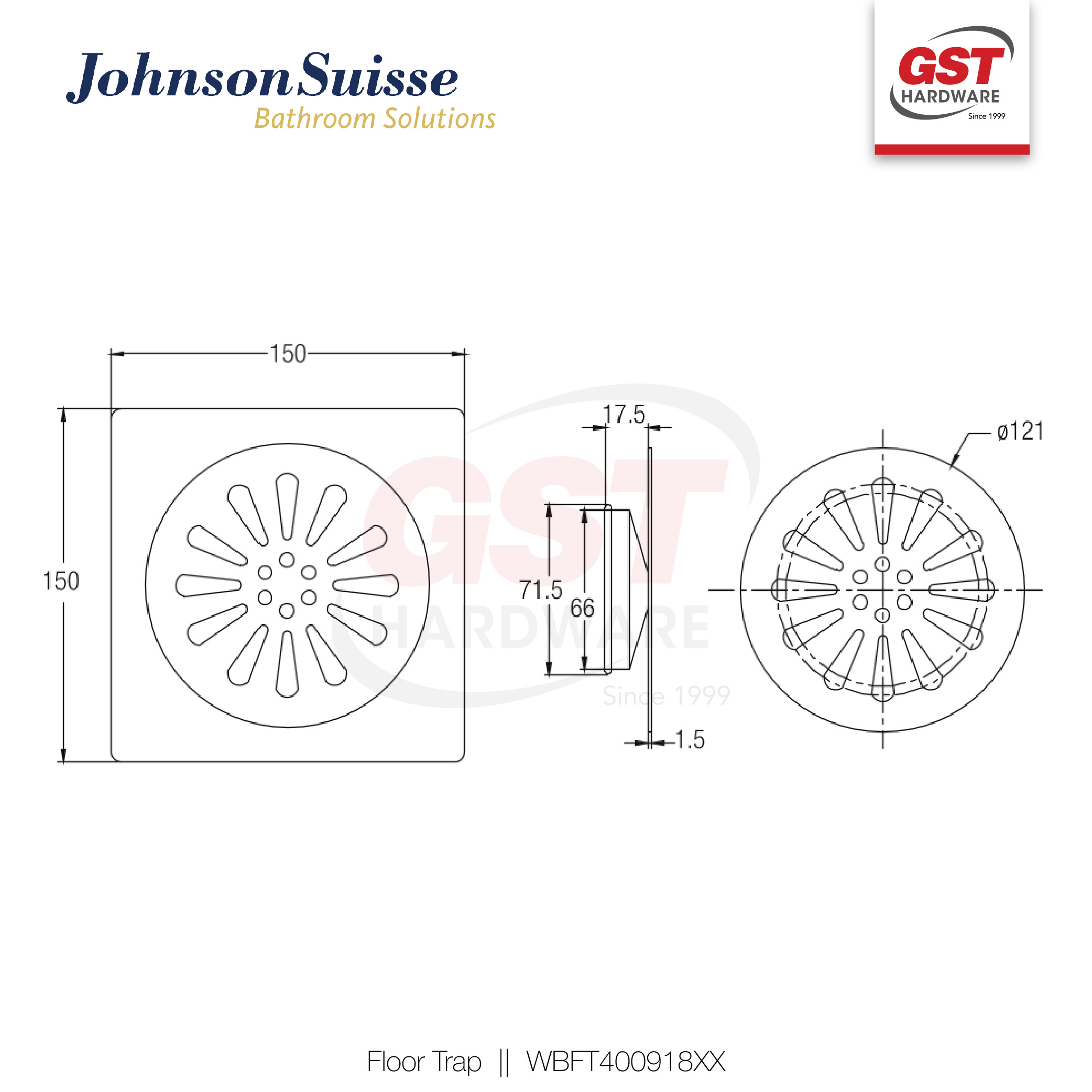 🔥 Johnson Suisse Floor Trap Cover Floor Drain Cover Drain Trap Floor ...
