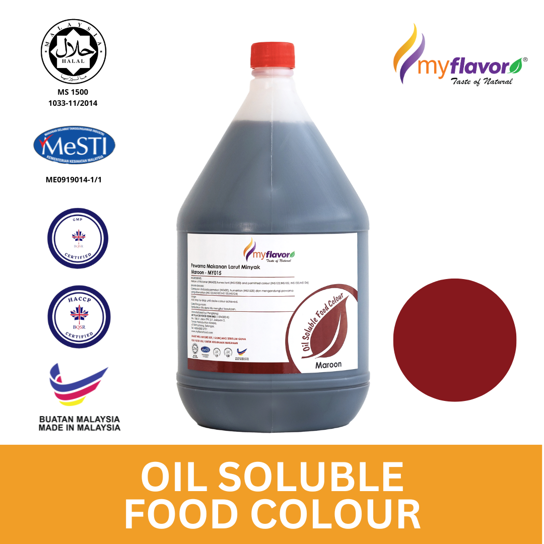 MyFlavor Oil Soluble Food Colour MAROON 2.5kg HALAL Pewarna Makanan ...