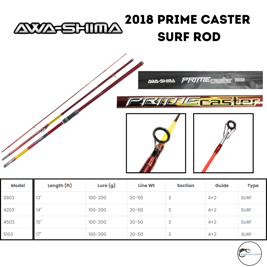 Awashima 2018 Prime Caster Spinning Surf Fishing Rod Including PVC ...