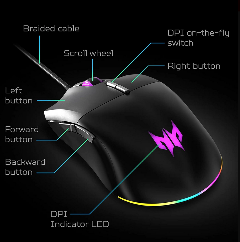 Acer Predator Cestus 330/327/315/310/300 Gaming Mouse | Shopee Malaysia
