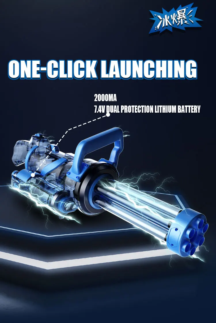 Gatling Electric Automatic Rotate Water Gun Toys Portable Children ...