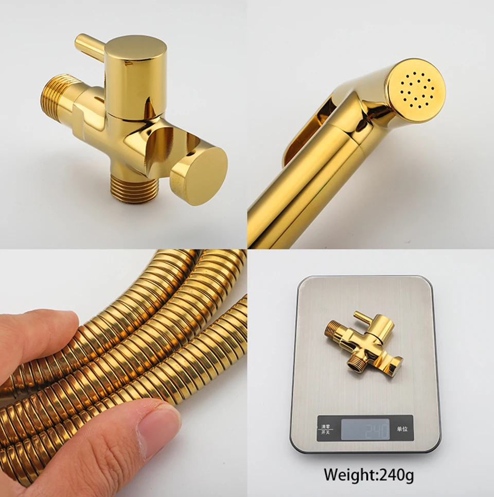 Gold Series Stainless Steel Bidet Spray Toilet Spray Bathroom Bidet Set ...