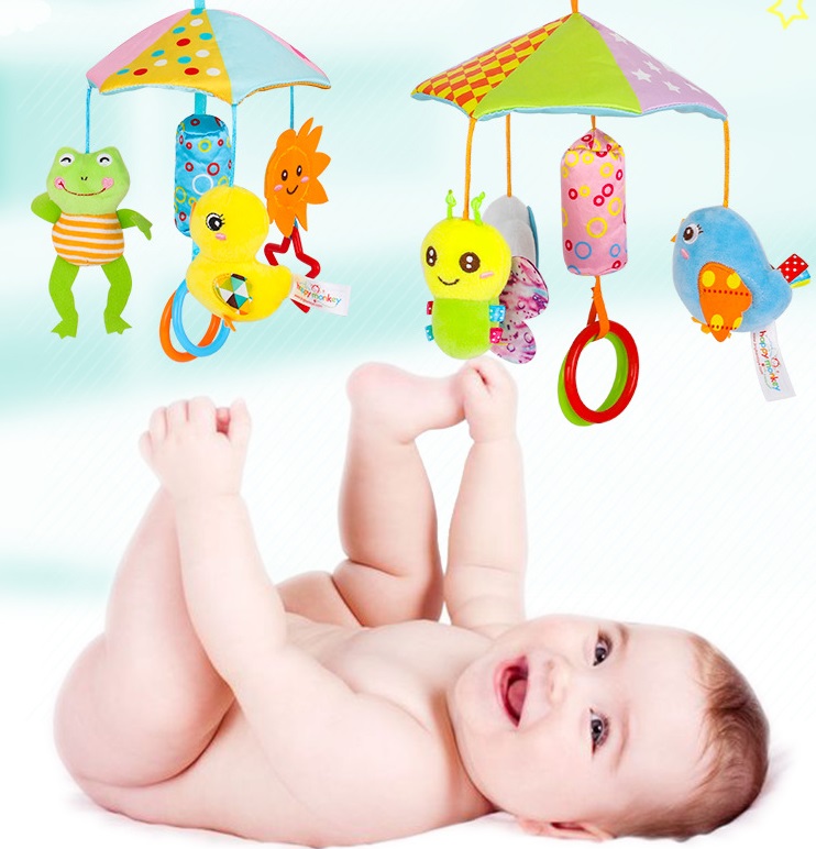 Happy Monkey Baby Toy Animal Stroller Umbrella Crib Accessories ...