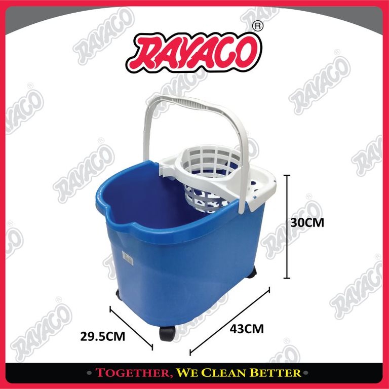 RAYACO 20Litre Mopping Pail with Roller / Baldi Lantai Mop / 抹地桶 / 水桶 ...