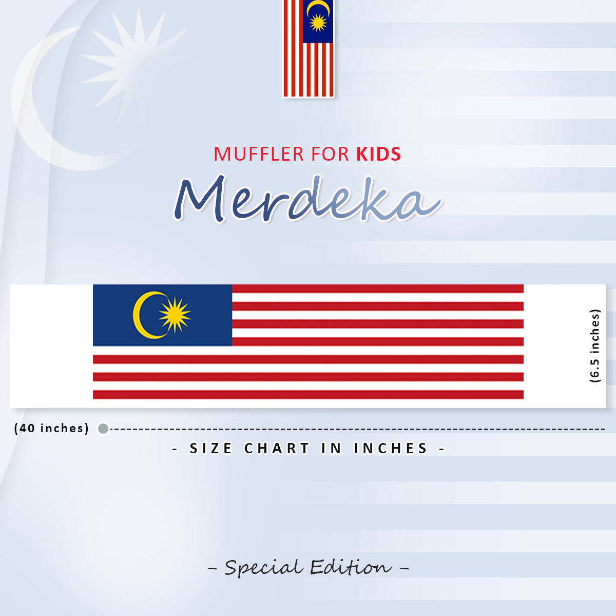 Muffler Scarf Merdeka unisex Kids Moden Viral Merdeka 2024 Stylish ...