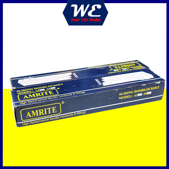 AMRITE A6 25MM/32MM ALUMINIUM SLIDING GLASS DOOR LOCK WITH KEYS (SILVER ...