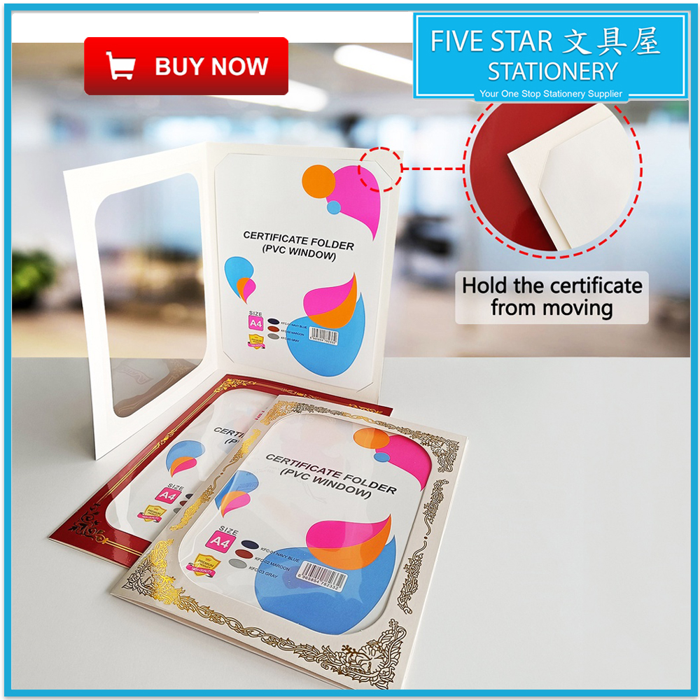 fivestar2u Certificate Folder Sijil Holder PVC Window Graduate ...