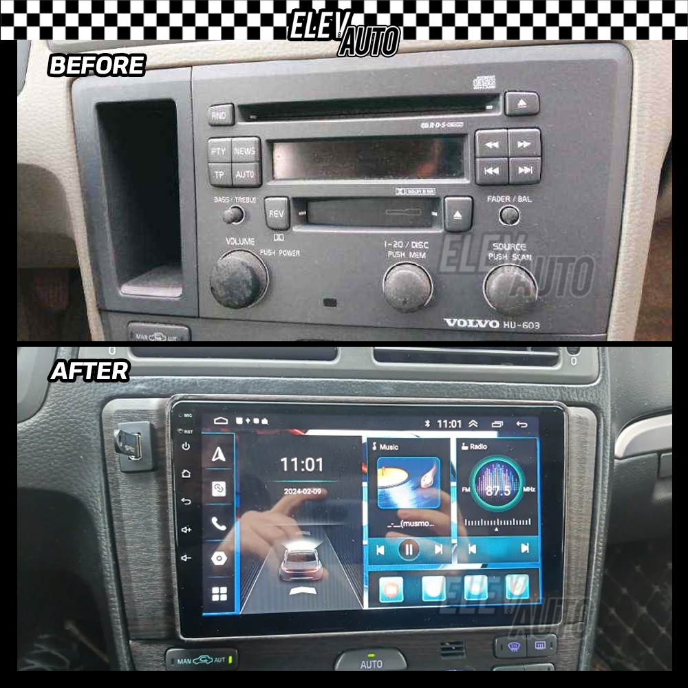 Volvo XC70 / V70 / S60 2000-2004 9" Android Player Casing Installation ...