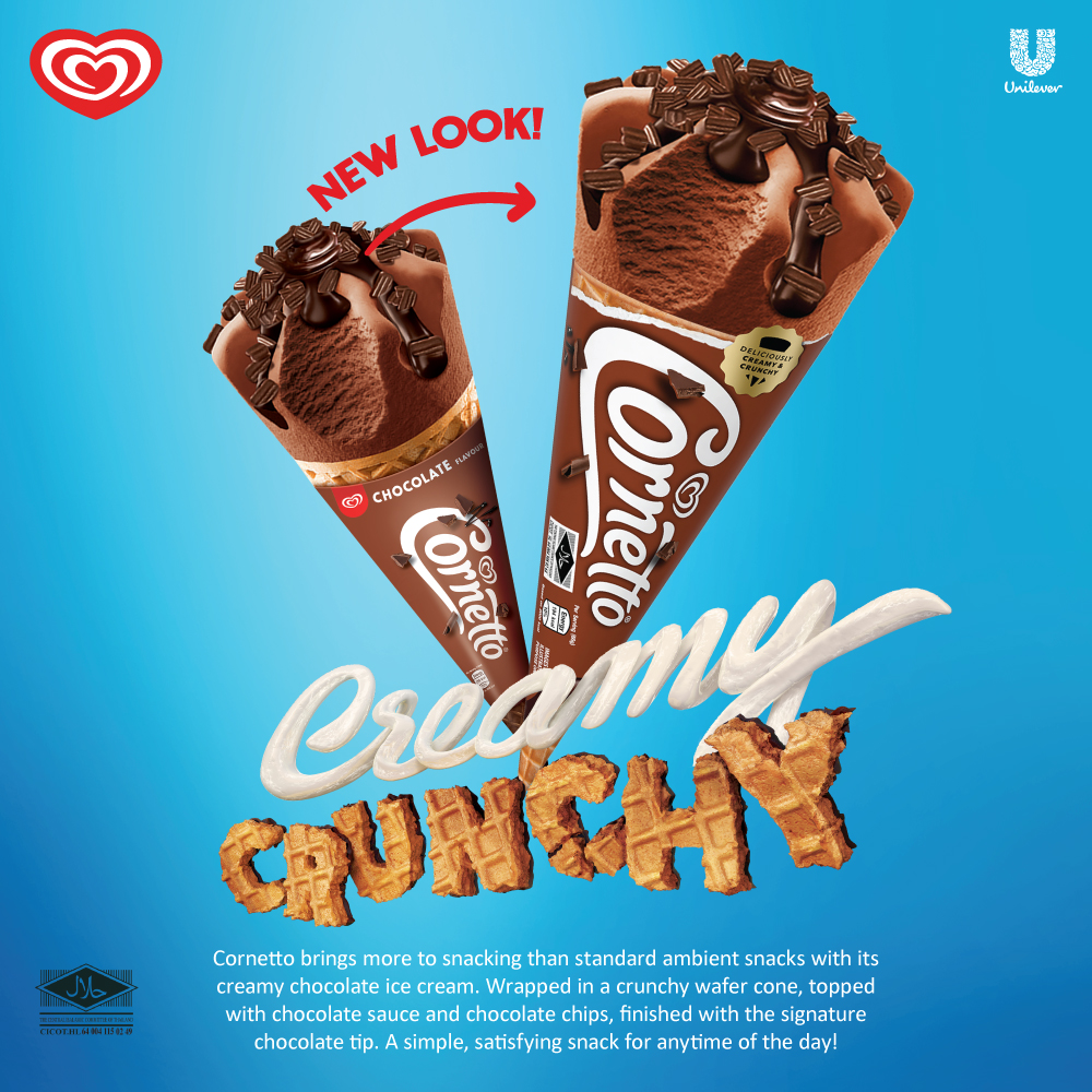 Cornetto Classic Chocolate Ice Cream (15 Pieces) | Shopee Malaysia