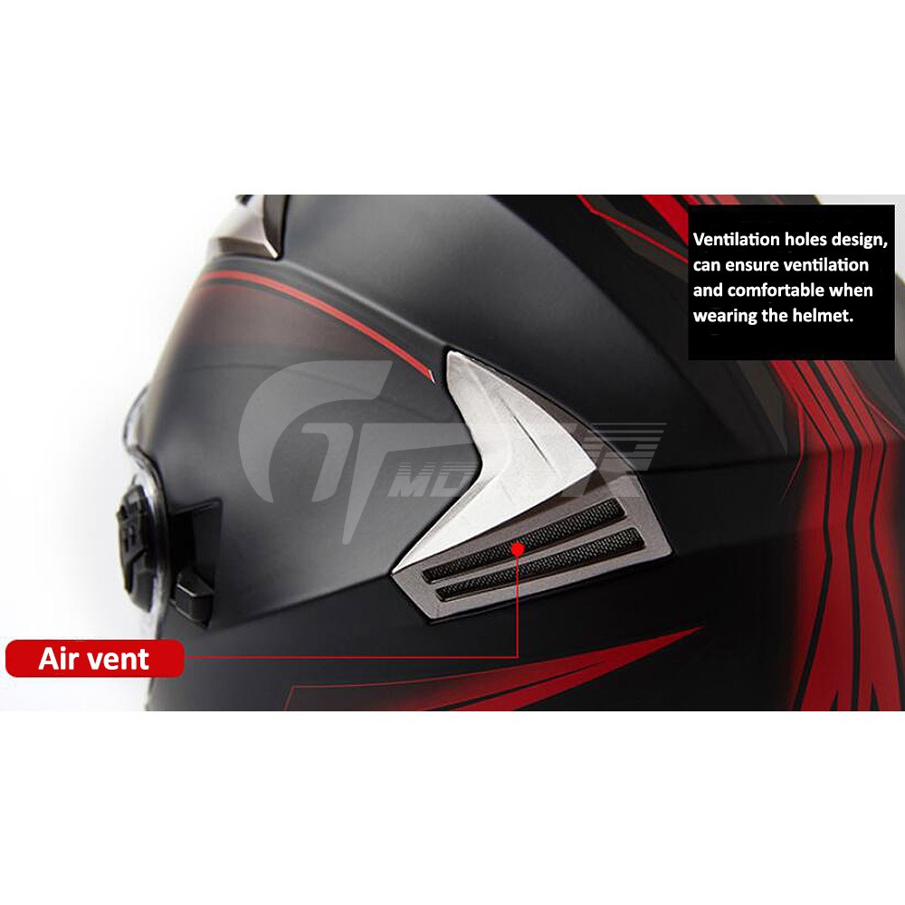GTmotor GXT708 Double Lens Motorcycle Helmet Half Helmet Topi Keledar ...