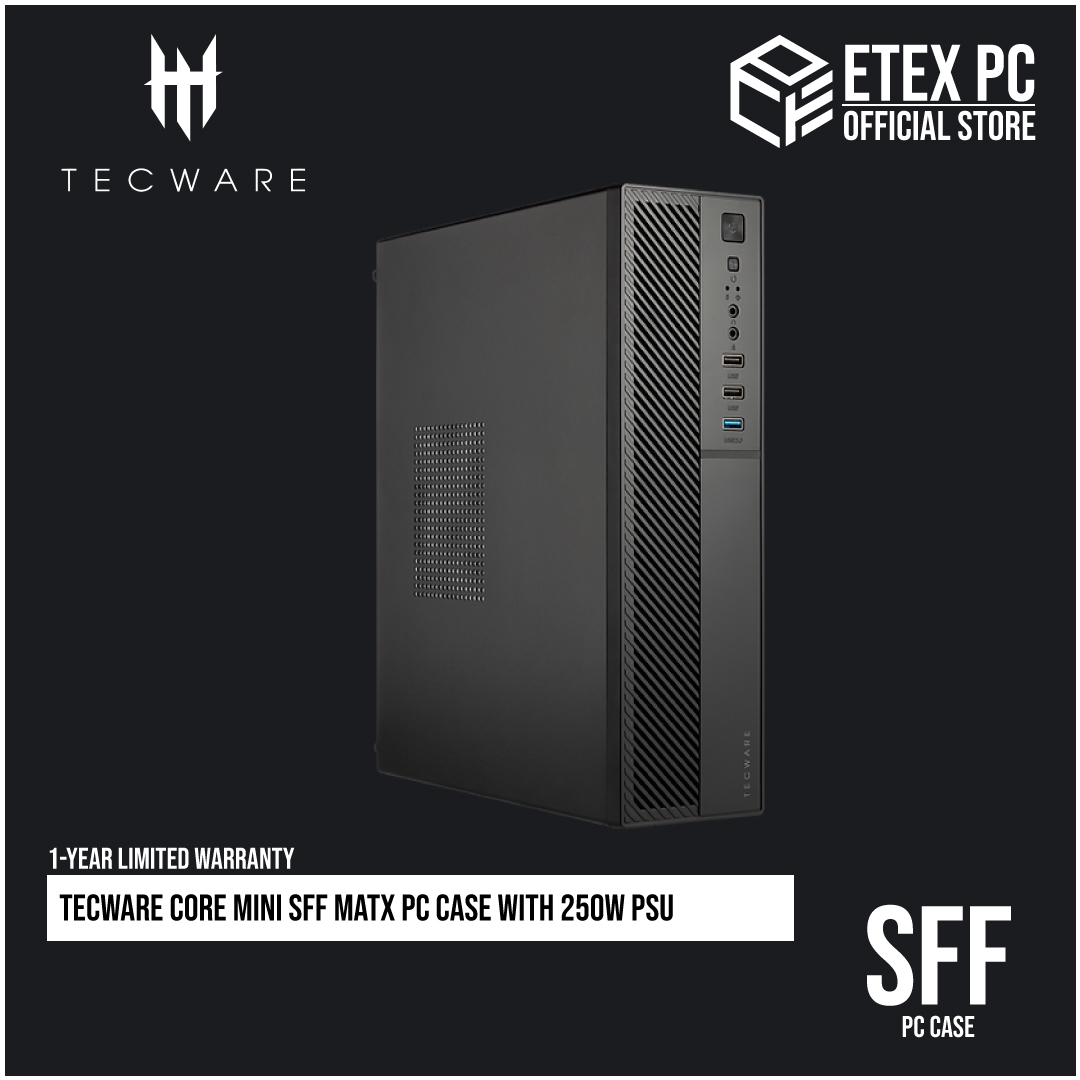 Tecware Core Mini SFF mATX PC Case With 250W PSU # TWCA-COREM-BK ...