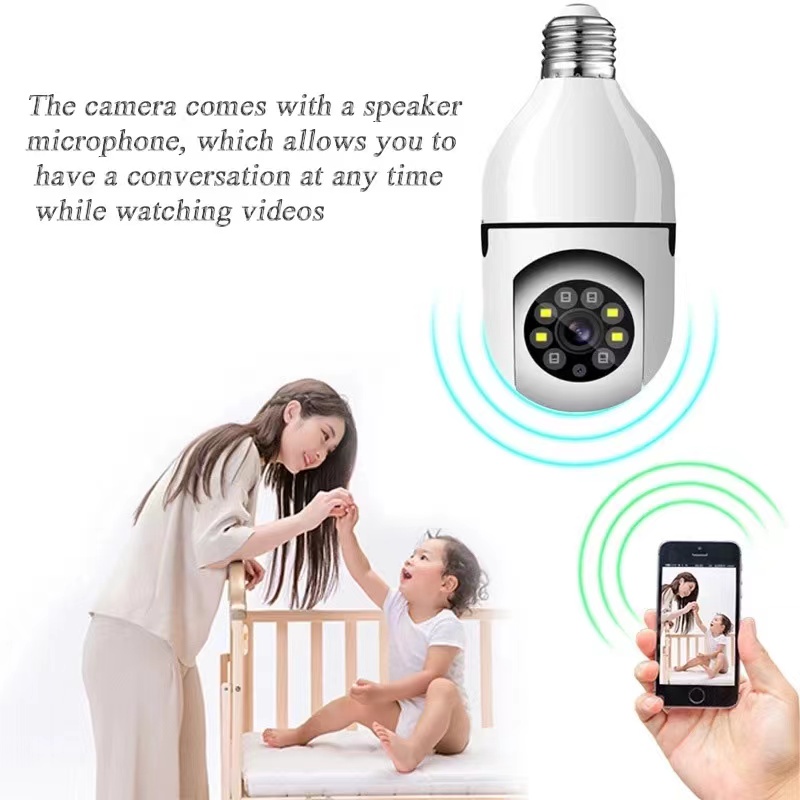 Camera WiFi CCTV 1080P FHD 360° Security Cam Waterproof Night Vision ...